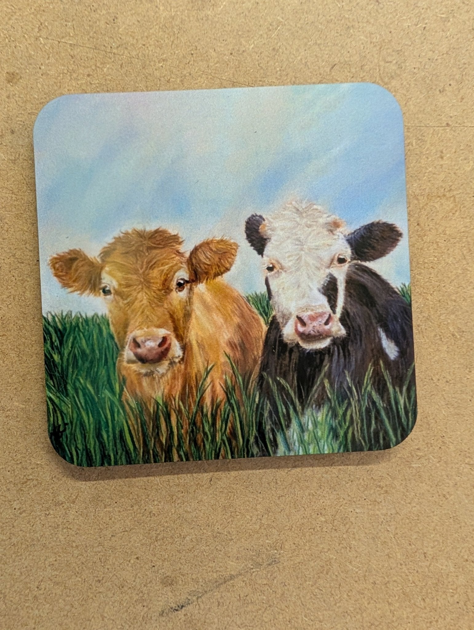 Coaster - 9cm Square - gloss finish - Dark Back – artcoasterprinting