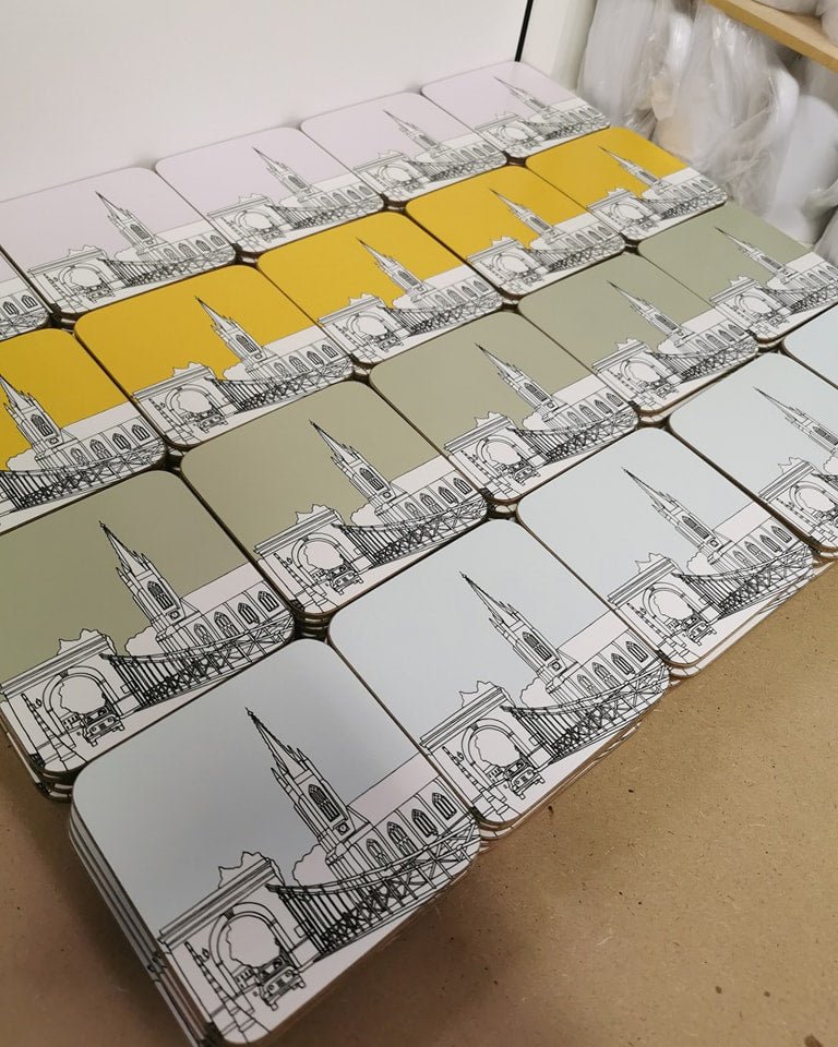 CORK backed Coaster - 10cm Square - MATT finish – artcoasterprinting