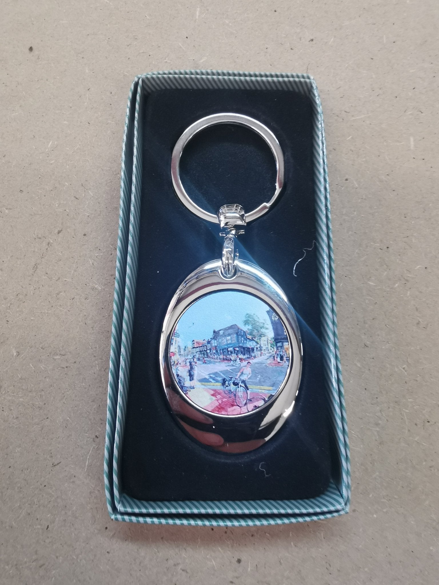 Metal Keyring with Trolley Coin – artcoasterprinting