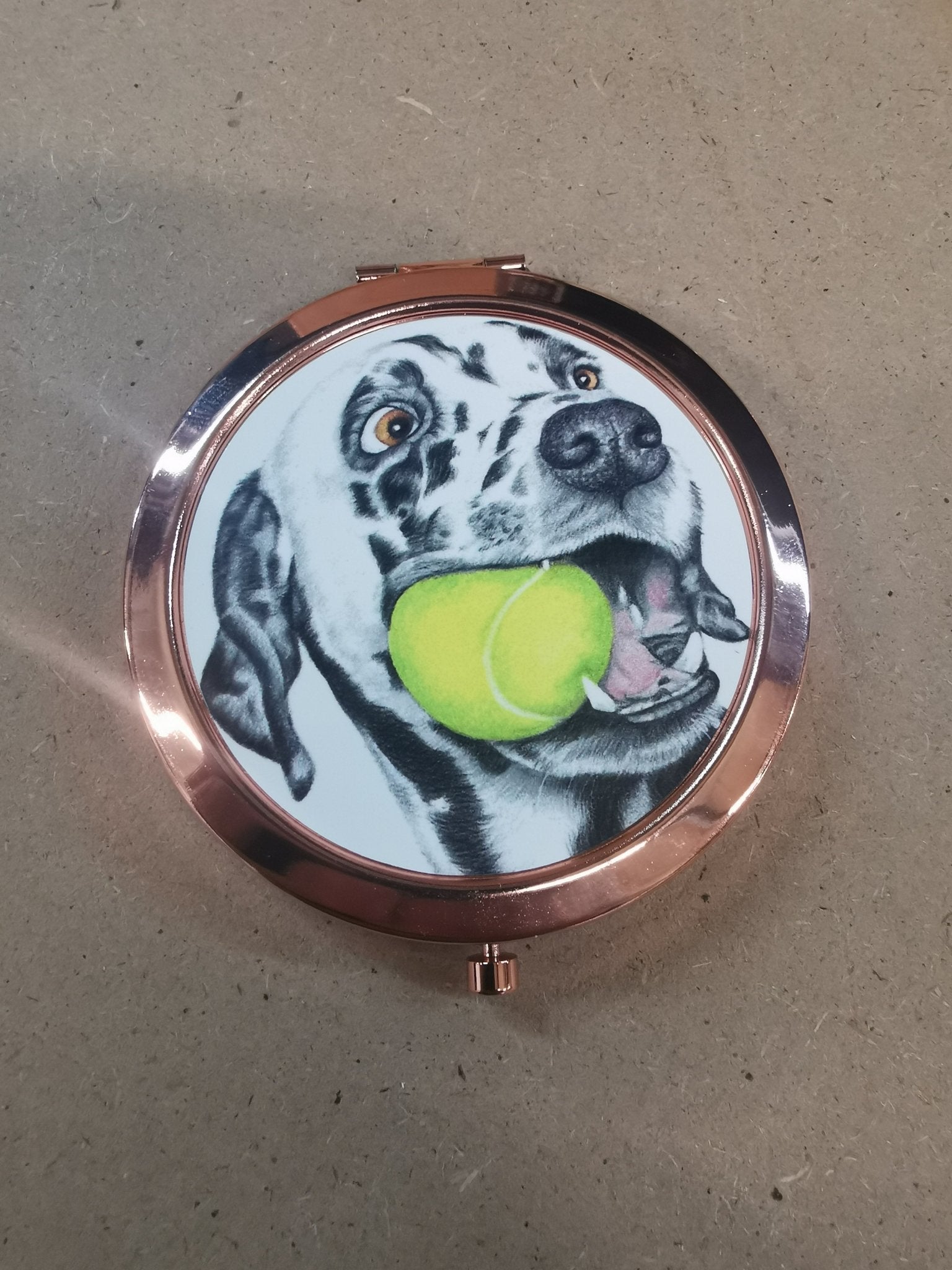 Rose Gold Round Compact Mirror with your printed artwork ...