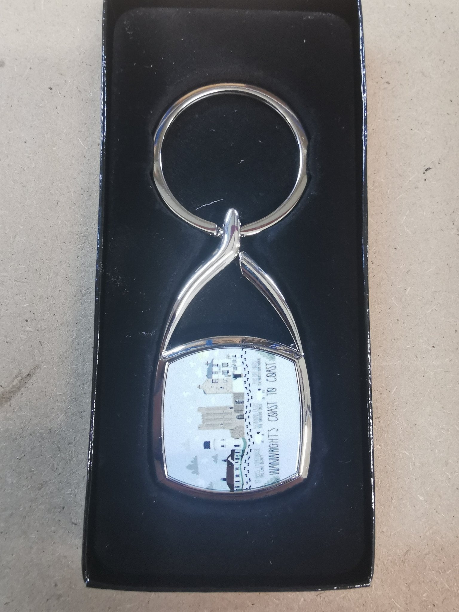 Rounded Square Metal Keyring – artcoasterprinting