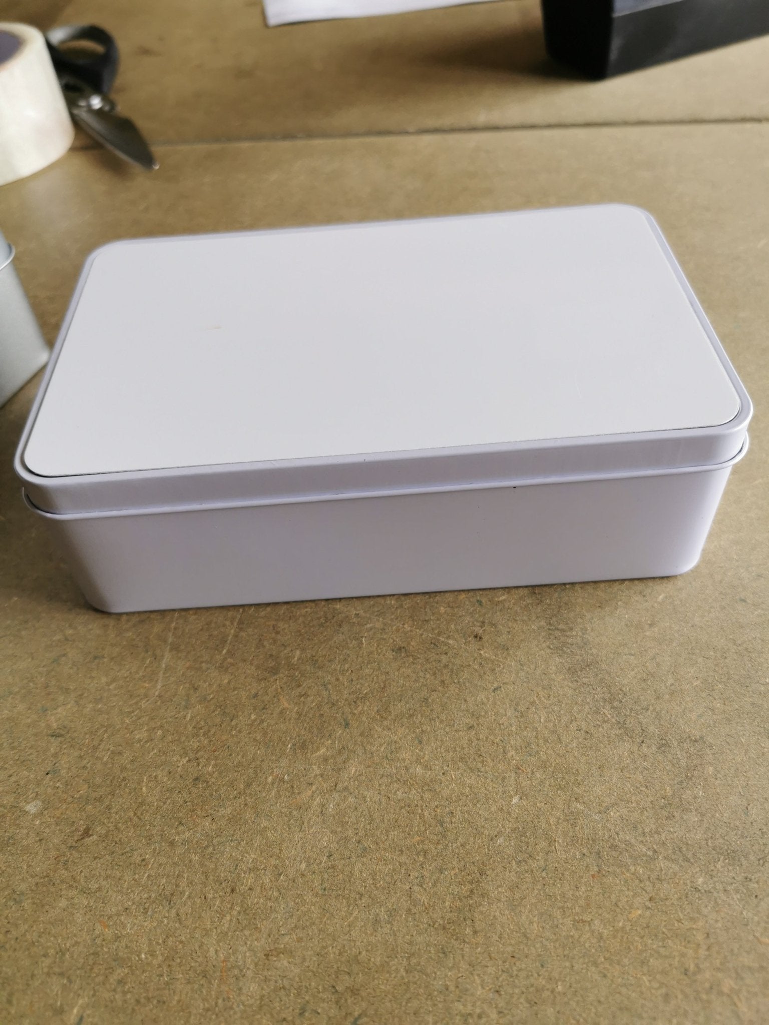 Artwork Printed on a Rectangle Metal Tin (White) – artcoasterprinting