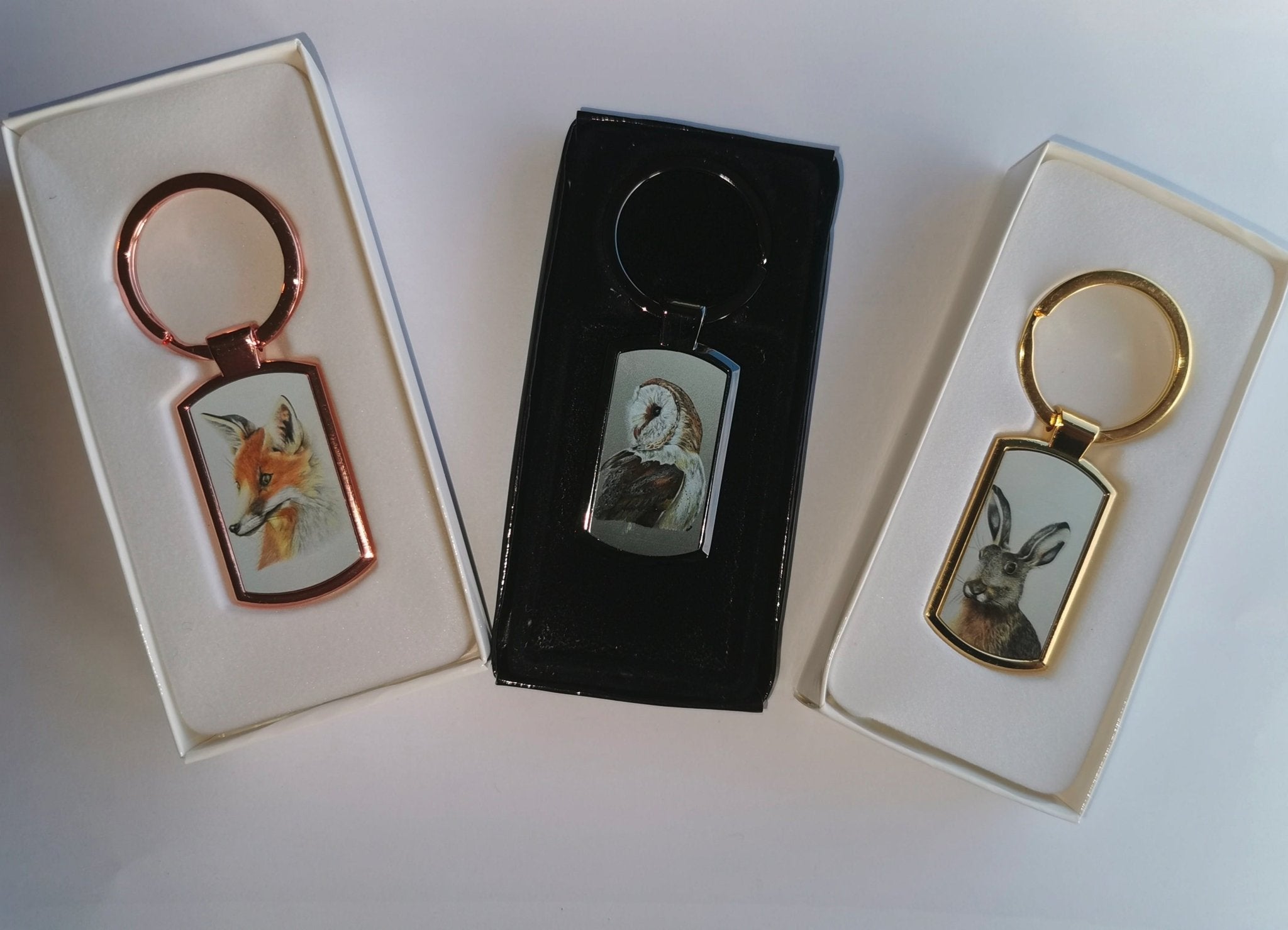 Rounded Rectangle Metal Key ring Classic Gold – artcoasterprinting