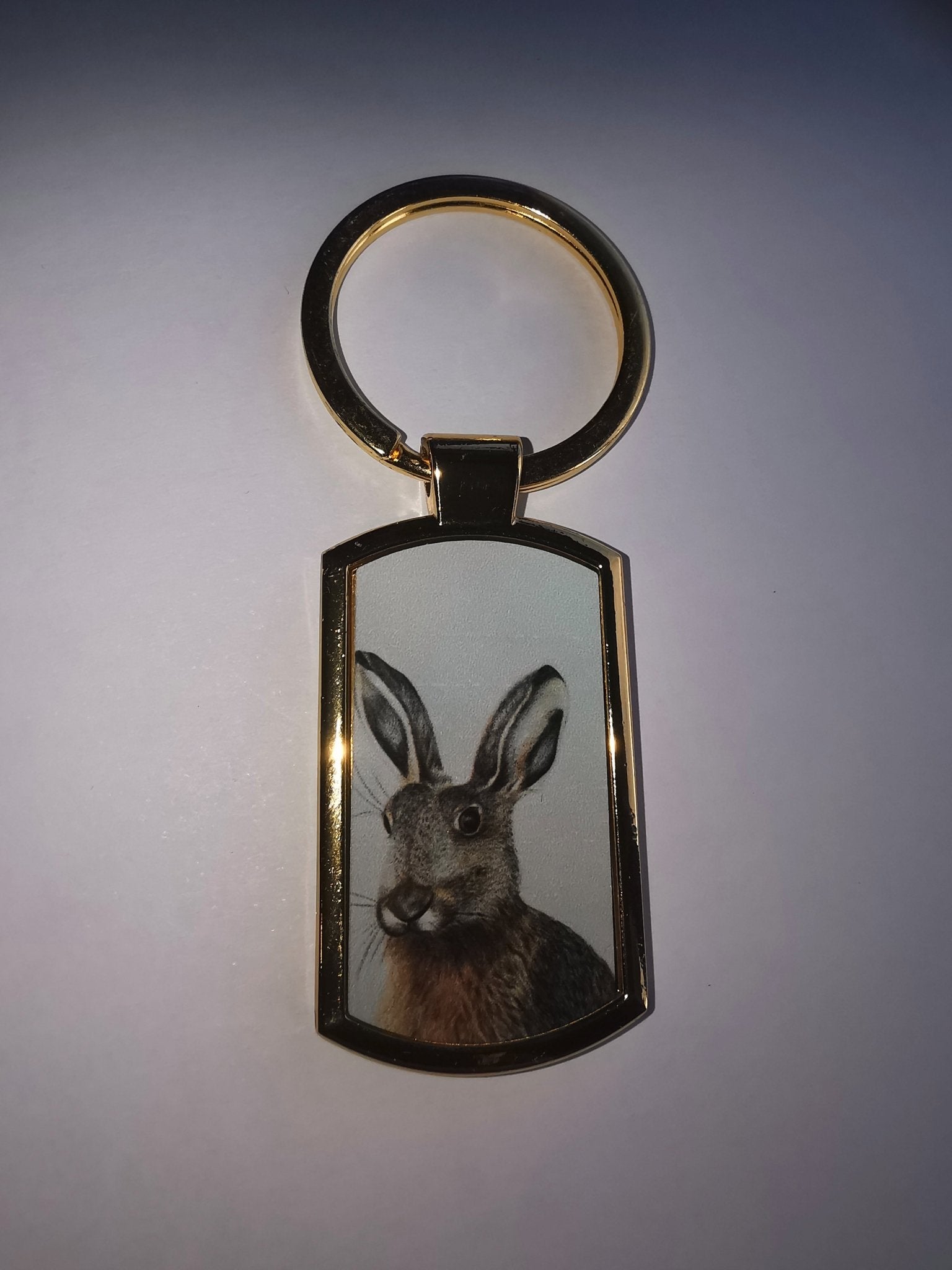 Rounded Rectangle Metal Key ring Classic Gold – artcoasterprinting